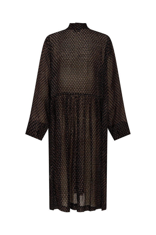 Night Noir Smock Dress - Sally Campbell, Handmade Textiles