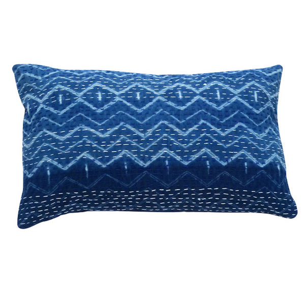 Moody Blues cushion - Sally Campbell, Handmade Textiles