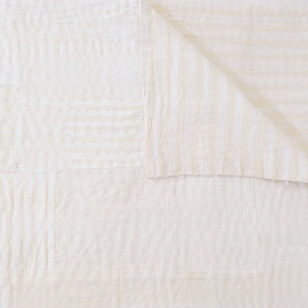 Cream Patchwork - Sally Campbell, Handmade Textiles