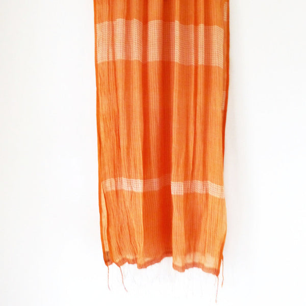 Persimmon Scarf - Sally Campbell, Handmade Textiles